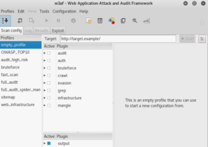 W3af –Web Applications Security Auditing Framework