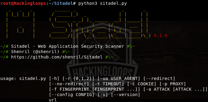 Sitadel –Web Application Fingerprinting and Security Analysis
