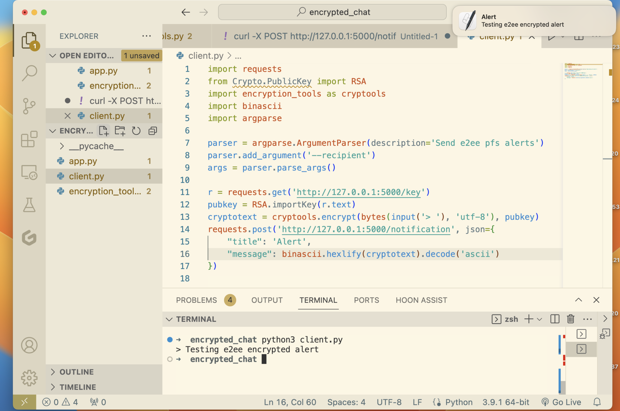 Forward secrecy with Python